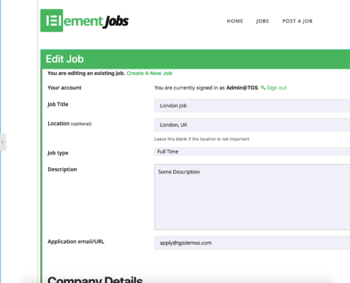 Elementor Connector for WP Job Manager – TinyGiantStudios