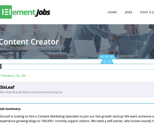 Elementor Connector for WP Job Manager – TinyGiantStudios